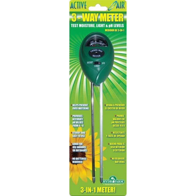 Active Air 3-Way Moisture, Light, & pH Level Test Meter MGMLP1 ...