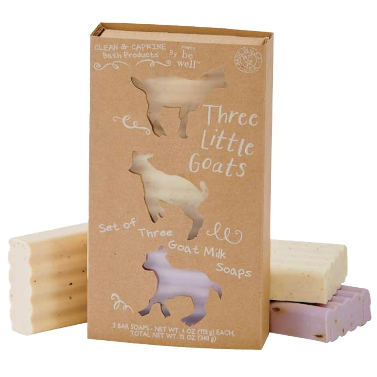 Clean & Caprine Three Little Goats 3 Piece Goat Milk Soap Gift Set: Al ...