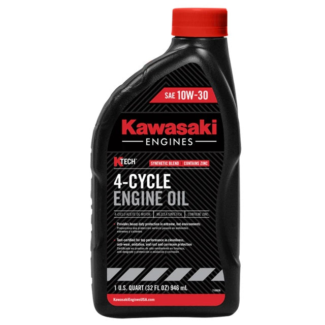 Kawasaki 4-Cycle Engine Oil, SAE 10W-30 Synthetic Blend, 1 Qt ...