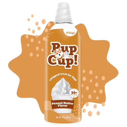 Pup Cup Frozen Whipped Cream Treat for Dogs, Peanut Butter Flavor ...