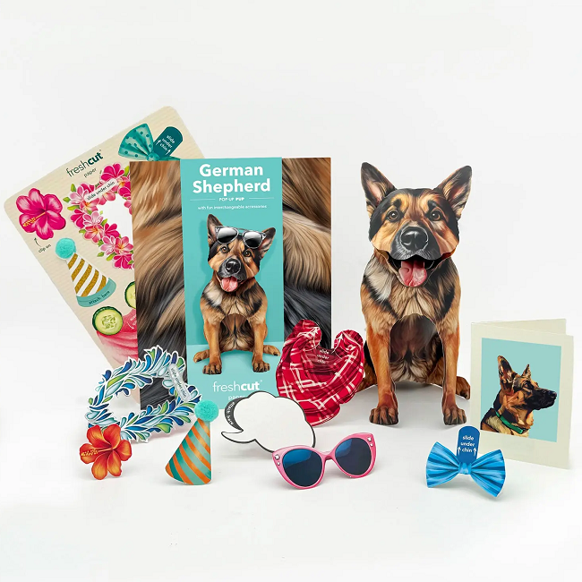 FreshCut Paper German Shepherd Pop-Up 3D Greeting Card — Ellington Agway