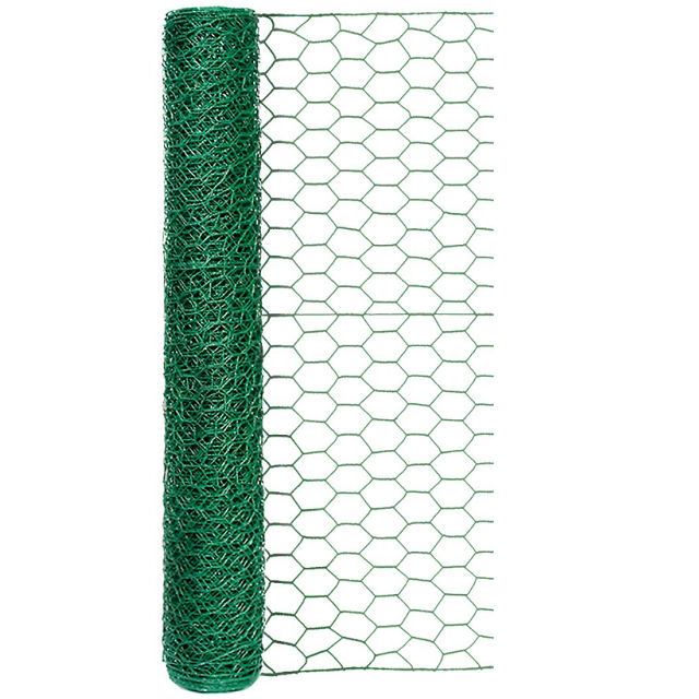 Green Vinyl Coated Poultry Netting, 1 in. x 24 in. x 25 ft. — Ellington ...